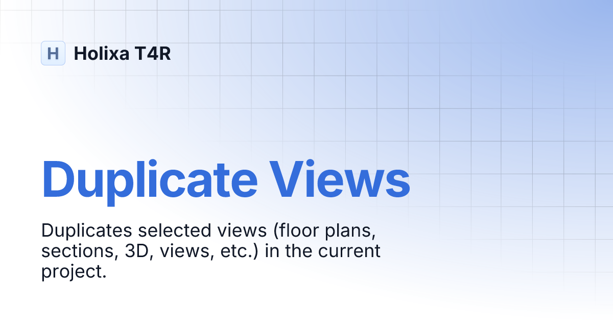 Duplicate Views | Holixa T4R